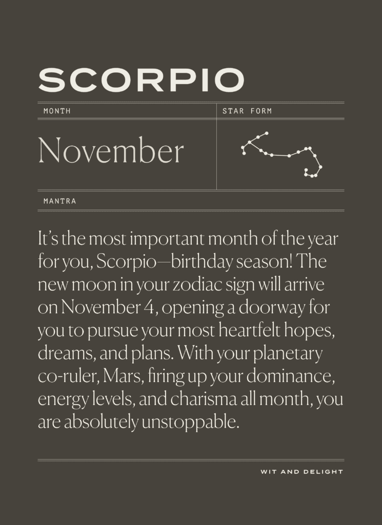 November 2021 Horoscopes: Destiny Exists | Wit & Delight | Designing a ...